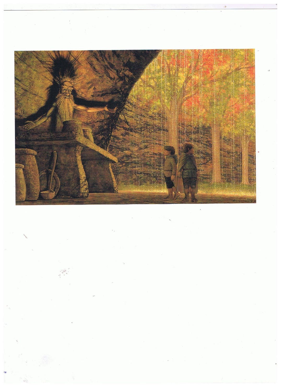 Treebeard With Hobbits - the Two Towers - Vintage J.R.R. Tolkien Hobbit ...