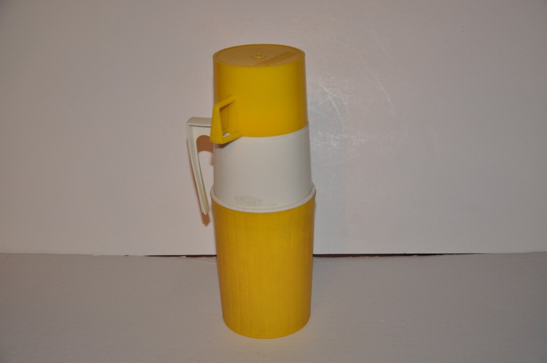 Vintage Mustard Yellow Thermos Made in Canada - Etsy