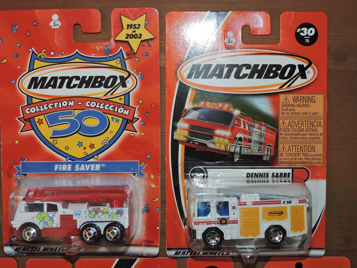 7x Firetrucks & Vehicles Vintage Matchbox Sealed Die-cast Toy | Etsy