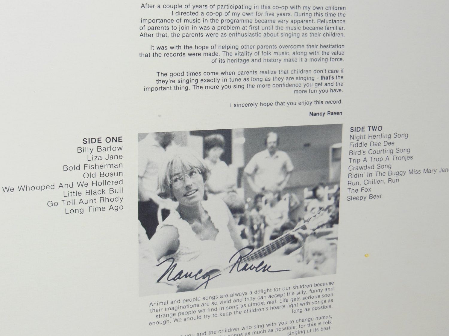 4x Nancy Raven Childrens Songs Folk Music 12 Records LPs | Etsy