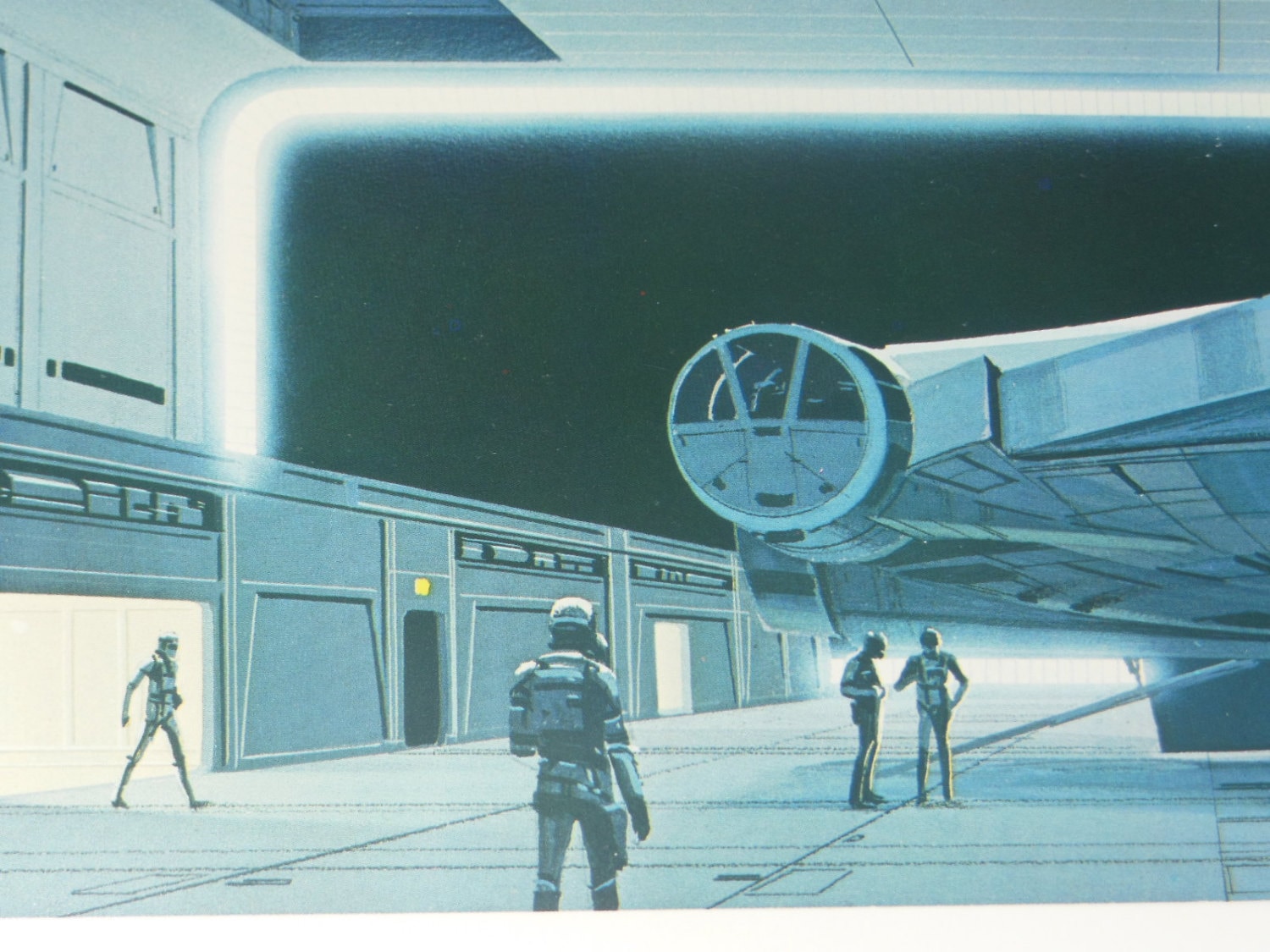 JAPAN Millennium Falcon in Death Star Hanger 1977 Original Vintage Star ...