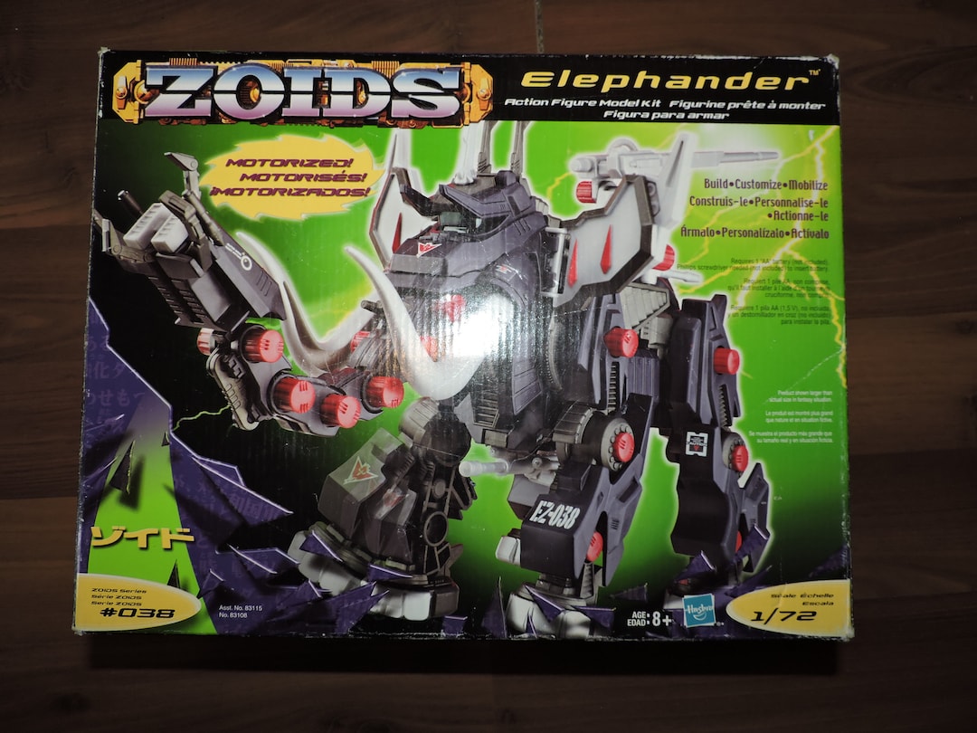 Hasbro Zoids Elephander Action Figure Model Kit 038 Scale 1/72 in Box ...