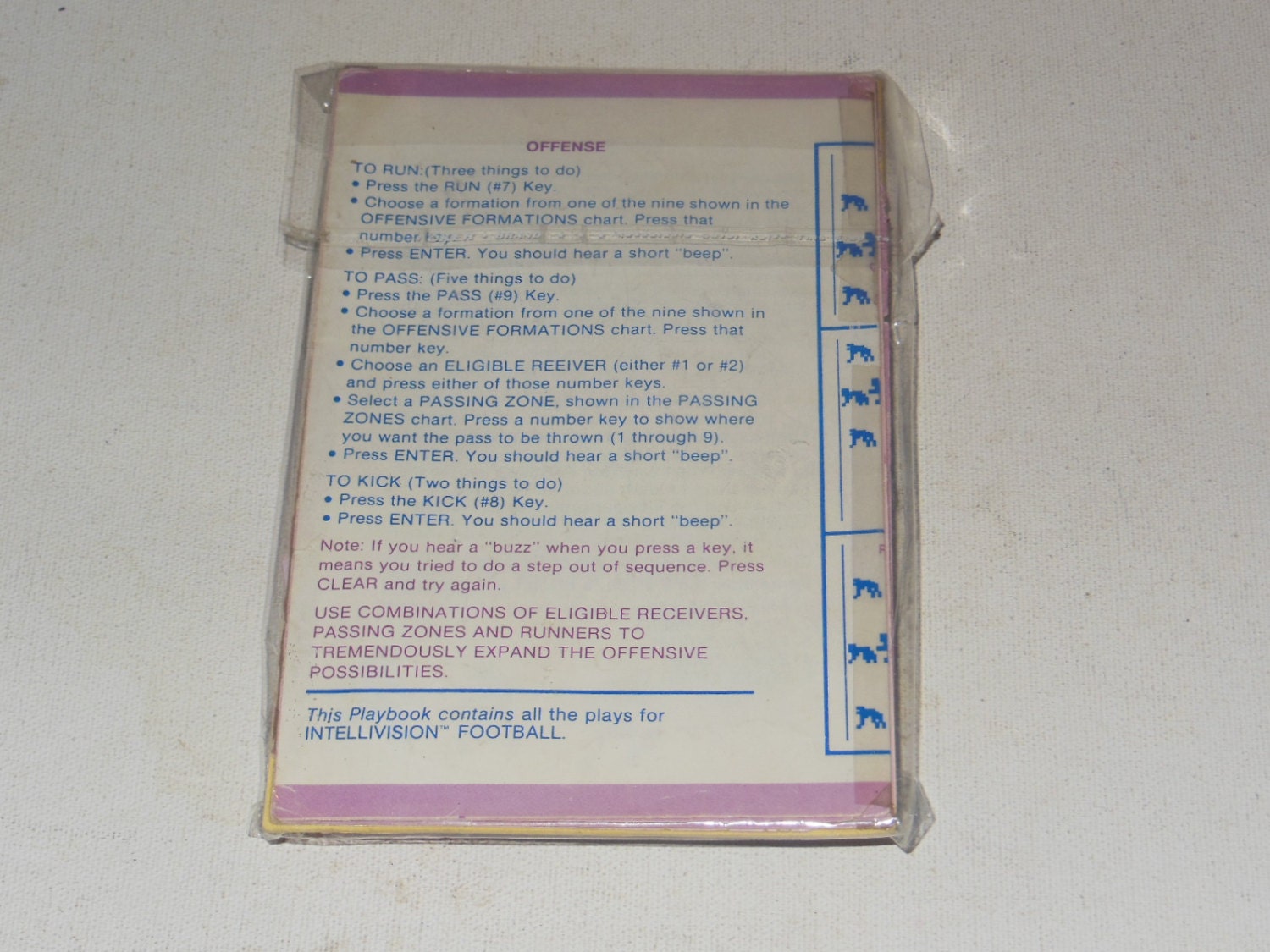 NFL Football Intellivision Video Game Cartridge1979 | Etsy