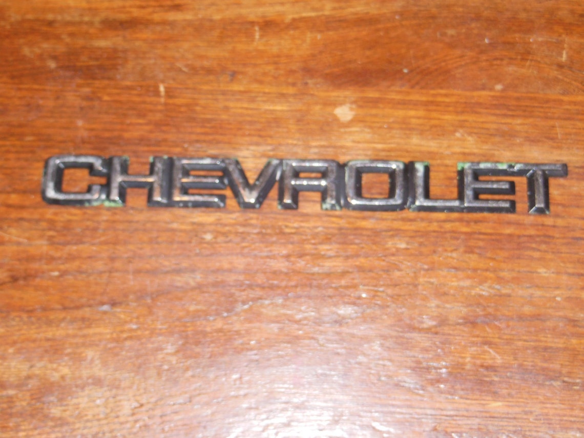 Vintage Chevrolet Script Letters Logo Car Emblem Trim Part/ | Etsy