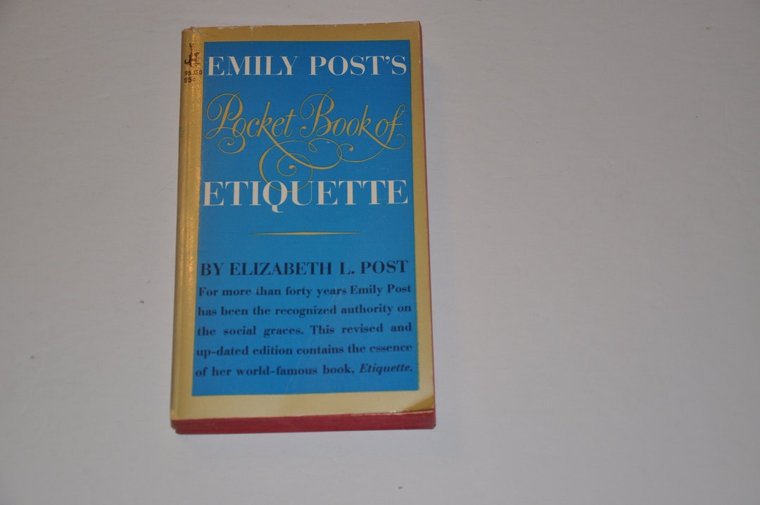 1967 Emily Post's Pocket Book of Etiquette Vintage Softcover - Etsy
