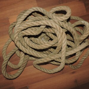 Antique Rope, 3/4 Inch, 45 Ft, Nautical Primitive Farm Barn Pulley ...
