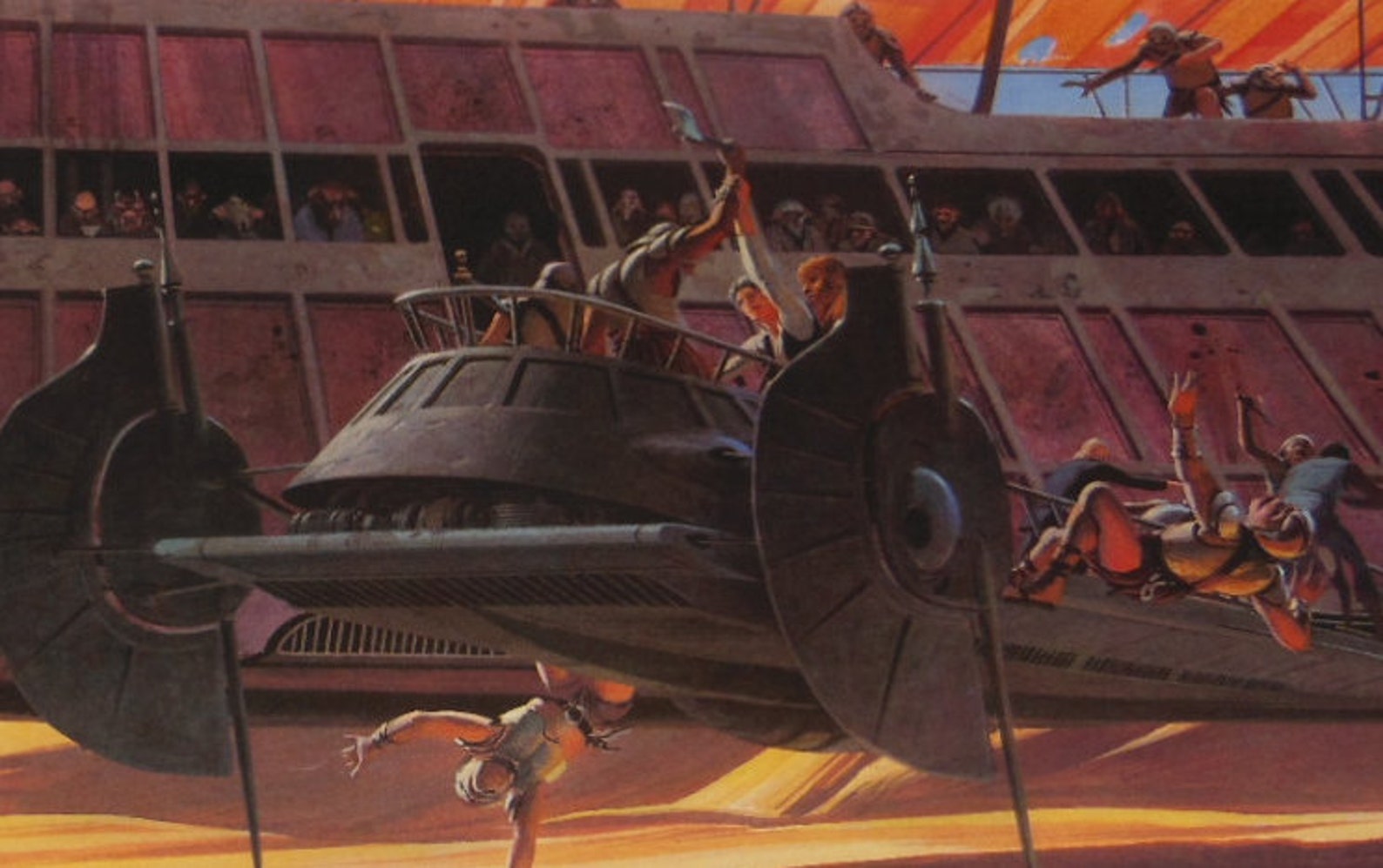 1983 Jabba's Barge & Skiff Original Vintage Star Wars ROTJ Painting ...