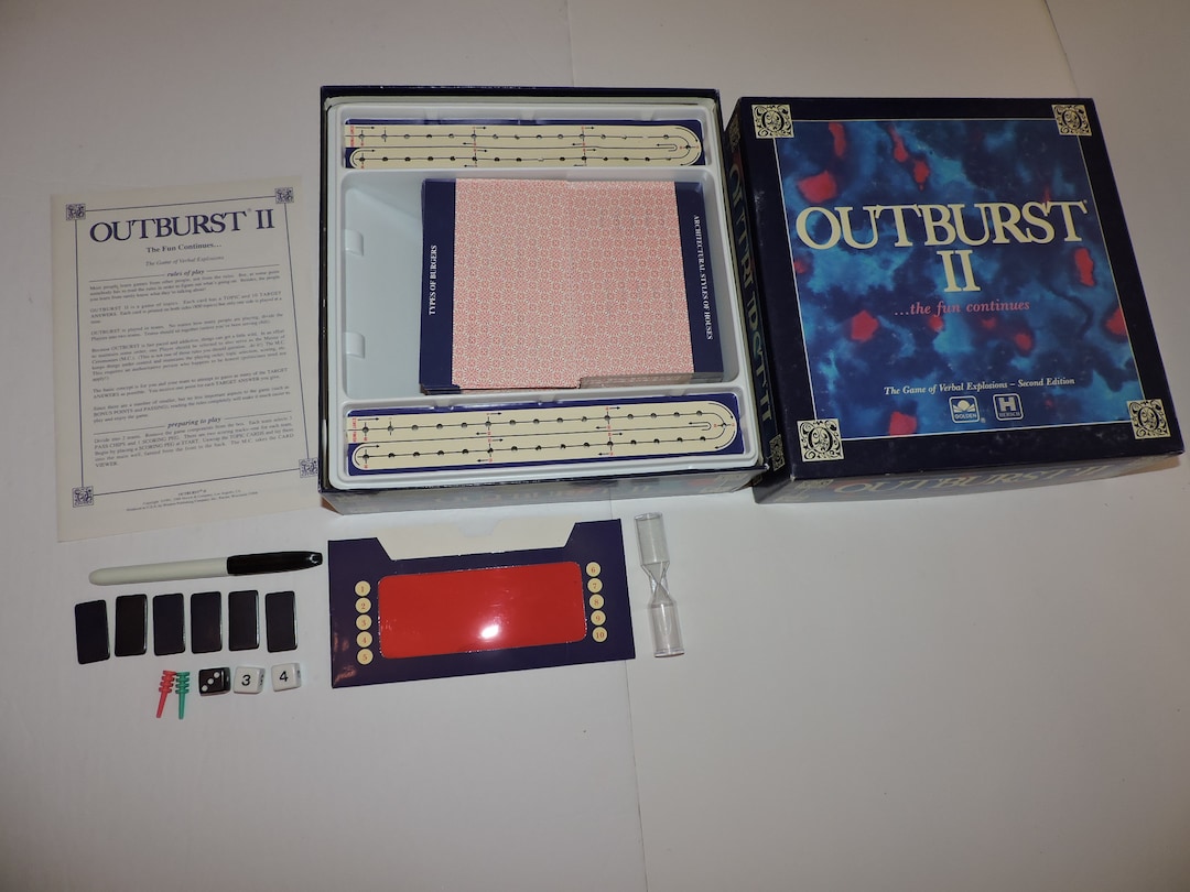 Vintage OUTBURST II Vintage 1990s Board Game (complete) - Etsy