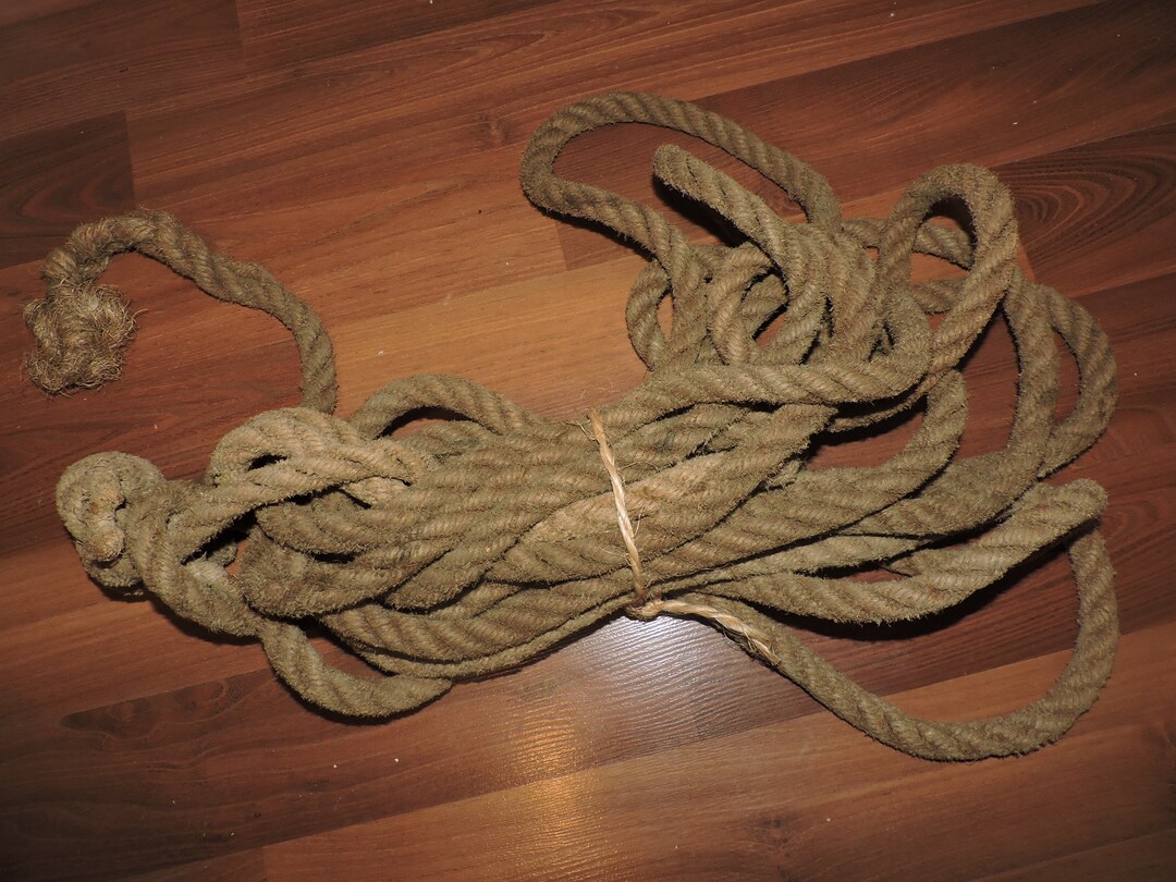 Antique Rope, 3/4 Inch, 35+ Ft, Nautical Primitive Farm Barn Pulley ...