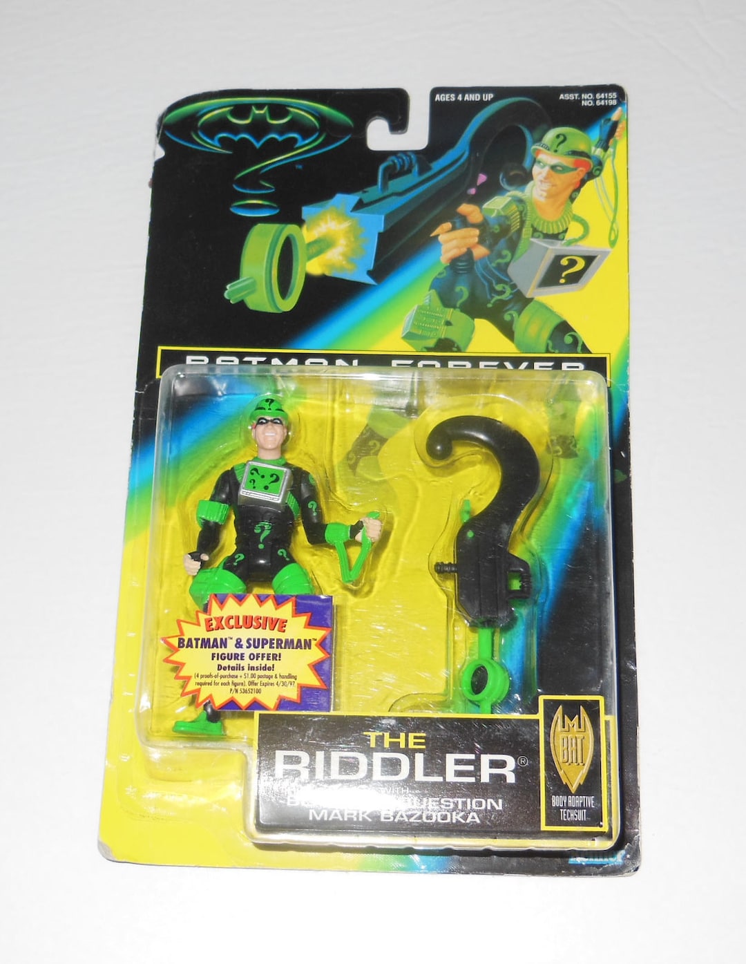 Riddler With Blasting Question Mark Bazooka 1995 Vintage Batman Forever ...
