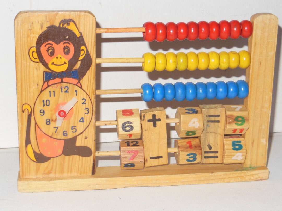 Vintage Monkey Abacus Counting Toy - Etsy