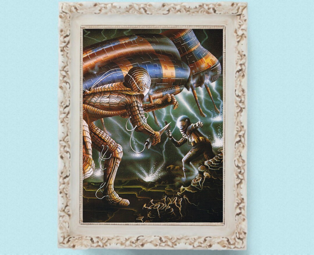 Alien Vs Human 1980 Science Fiction / Fantasy Art Print - Etsy