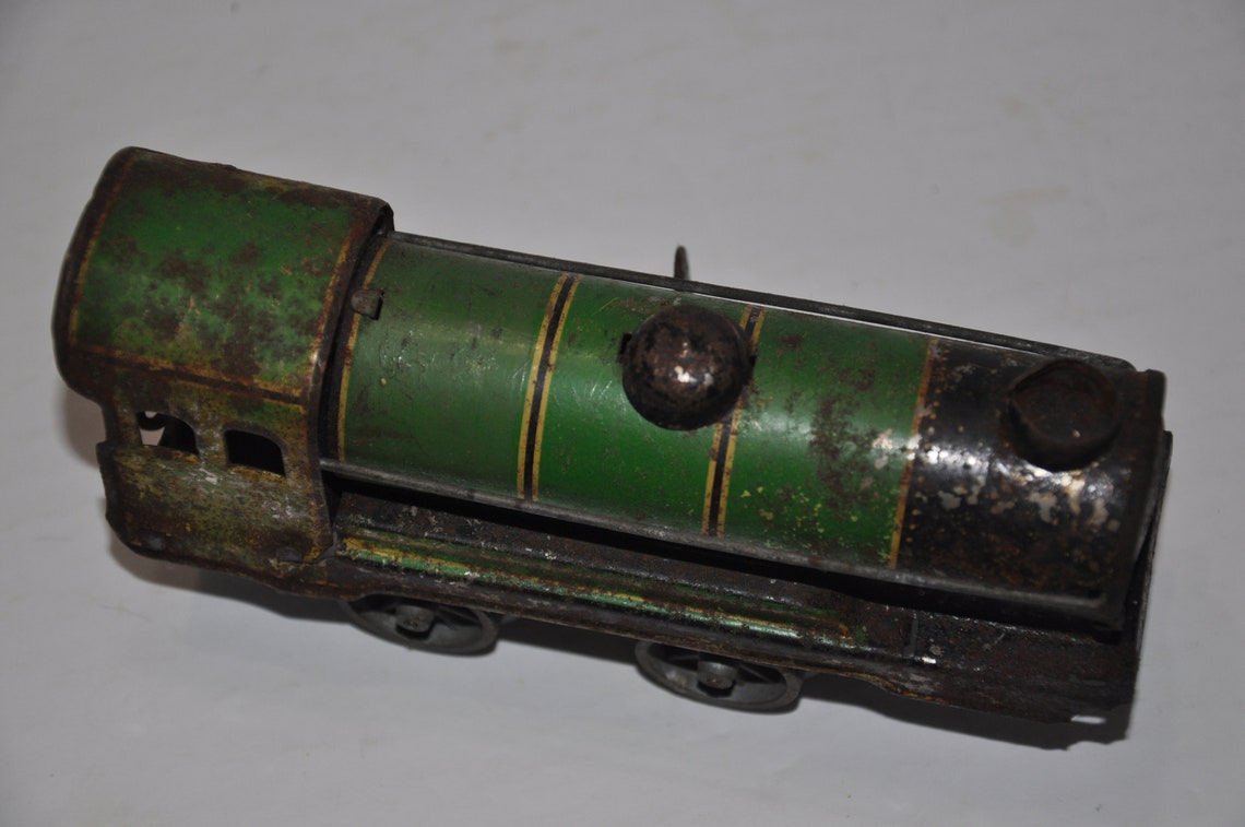 Antique Wind-up Pressed Steel Toy Train Engine WORKS - Etsy