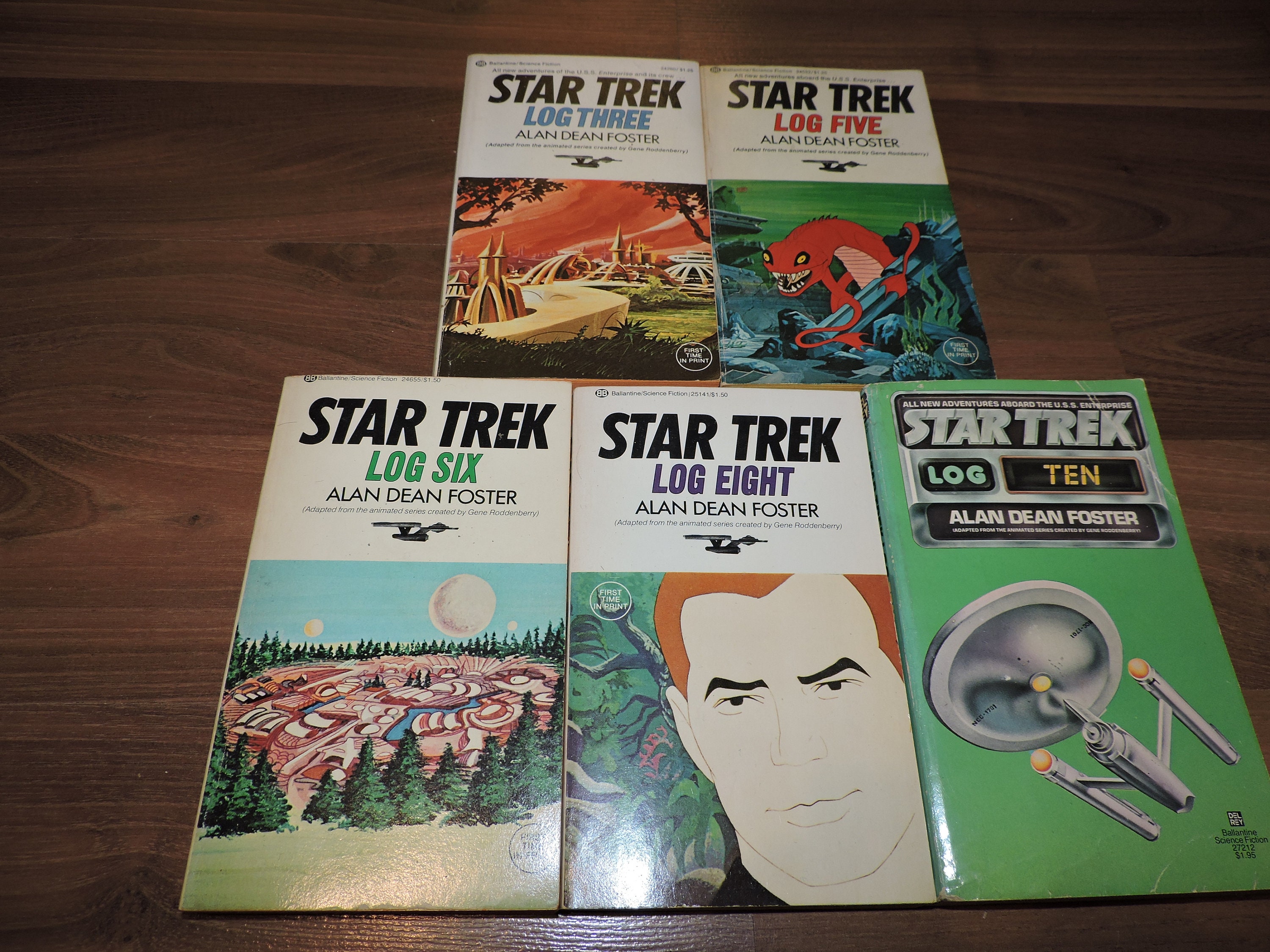 Lot of 5 Vintage STAR TREK Log Paperback Books | Etsy