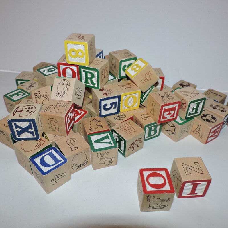Wooden Alphabet Blocks - Etsy