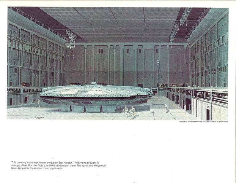 Millennium Falcon in Death Star Hangar 1977 Original Vintage Star Wars ...