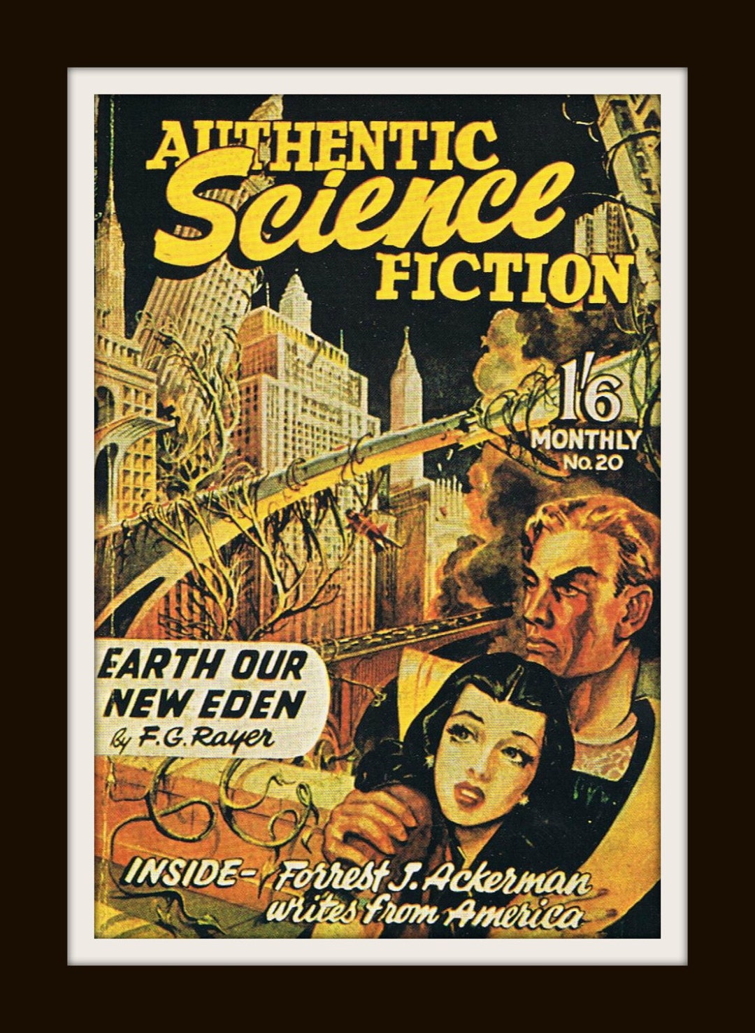 Authentic Science Fiction Magazine Cover Vintage Science Fiction Art ...