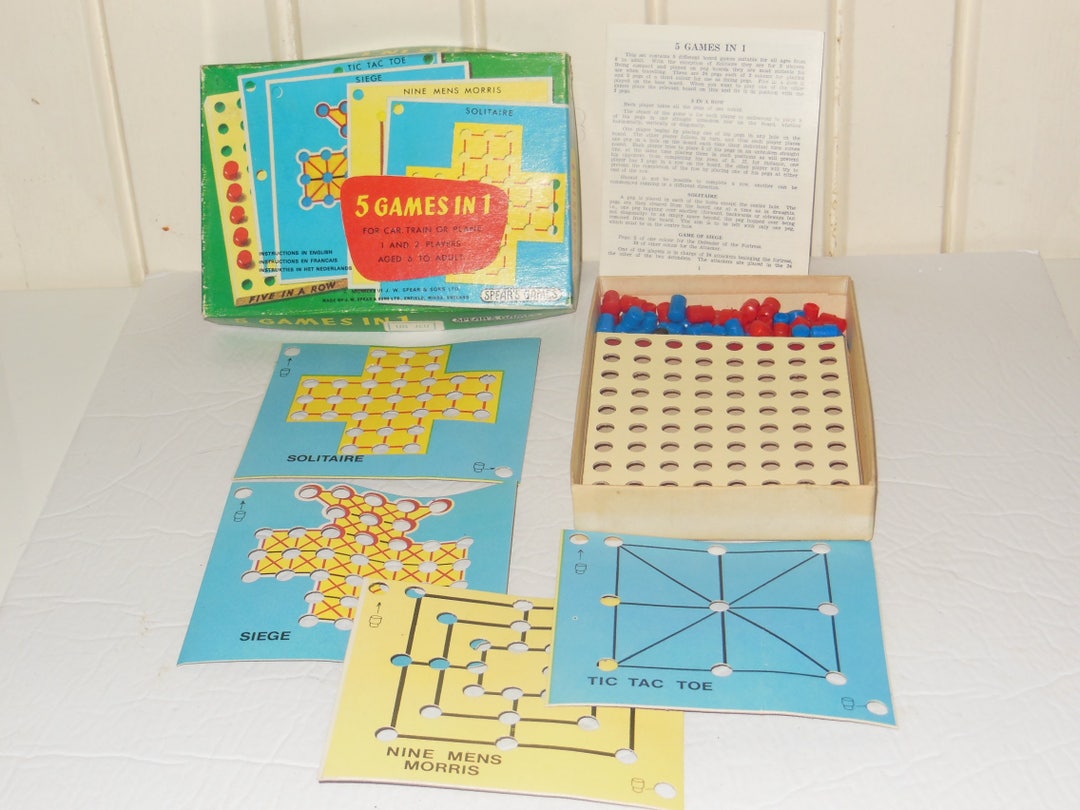 Vintage 5 Games in 1 Vintage 1970s Game Original Boxed - Etsy