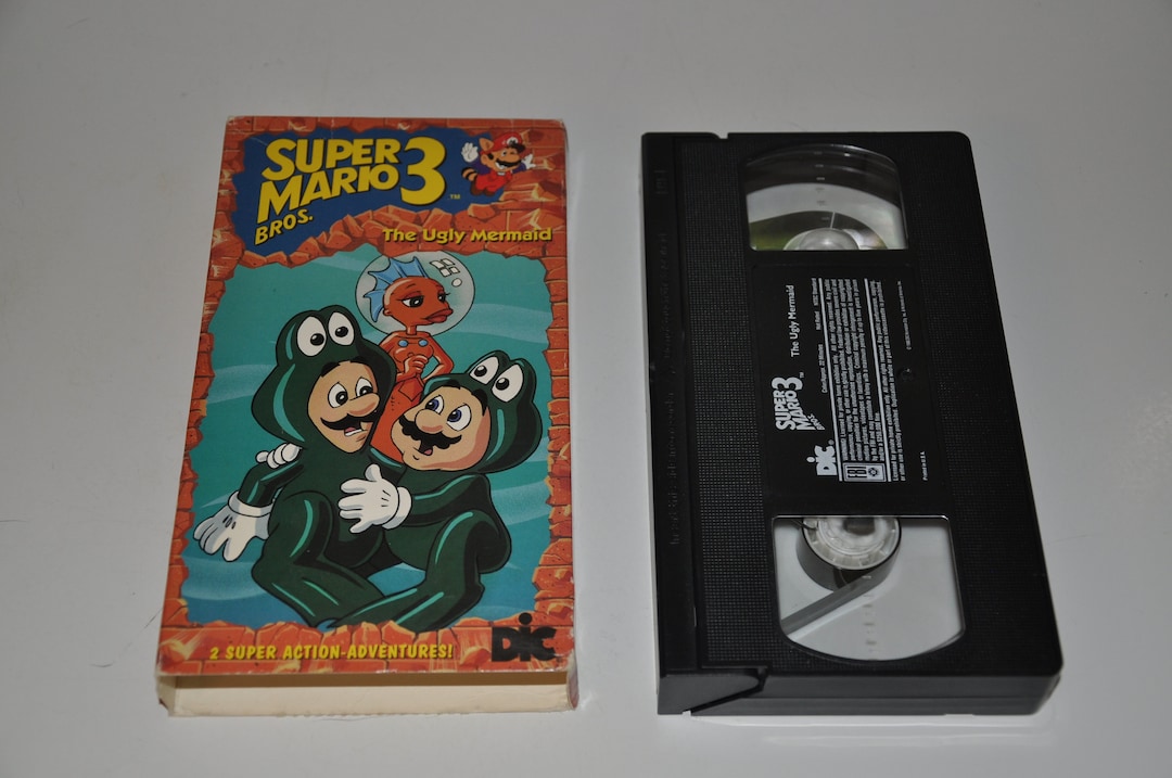 SUPER MARIO 3 the Ugly Mermaid Vintage Cartoon VHS Tape Movie - Etsy