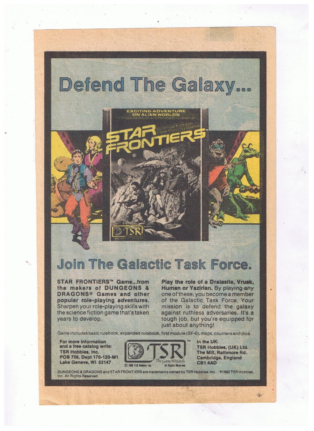 3x 1983 Star Frontiers RPG TSR Board Game Vintage Toy Ads - Etsy