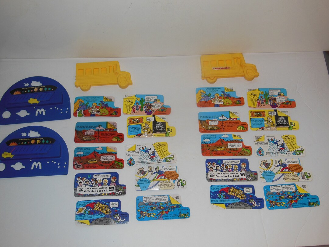 Lot of 4 Vintage Magic School Bus Plastic Figure Educational Toys - Etsy