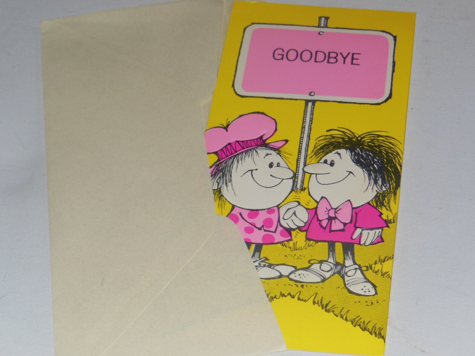 Vintage Unused Goodbye Greeting Card 1970s - Etsy
