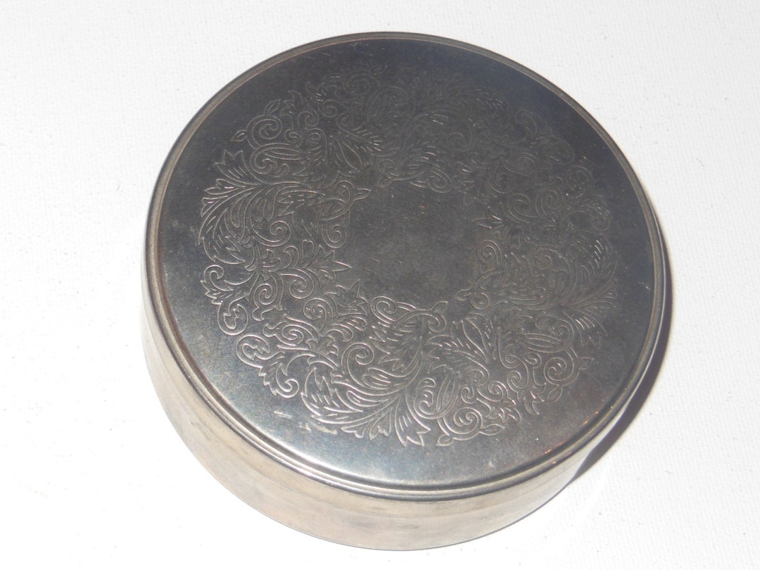Vintage Metal Jewellery Box Container - Etsy