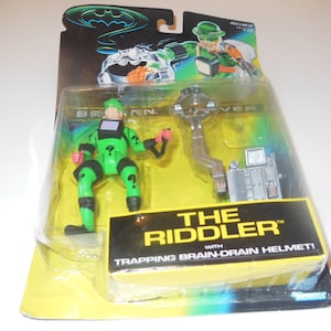 Riddler With Trapping Brain-drain Helmet 1995 Vintage Batman Forever ...
