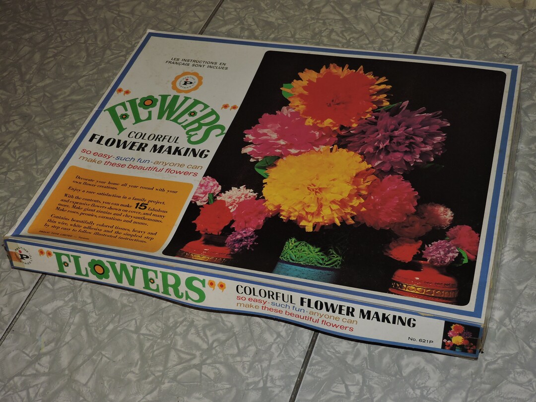 Vintage FLOWERS Colorful Flower Making Pastime / Frolic Toys #621P - Etsy