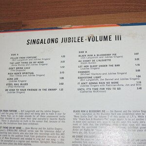 CBC Singalong Jubilee CBC-Tv Canadian Music 12" Vinyl Schallplatte LP ...