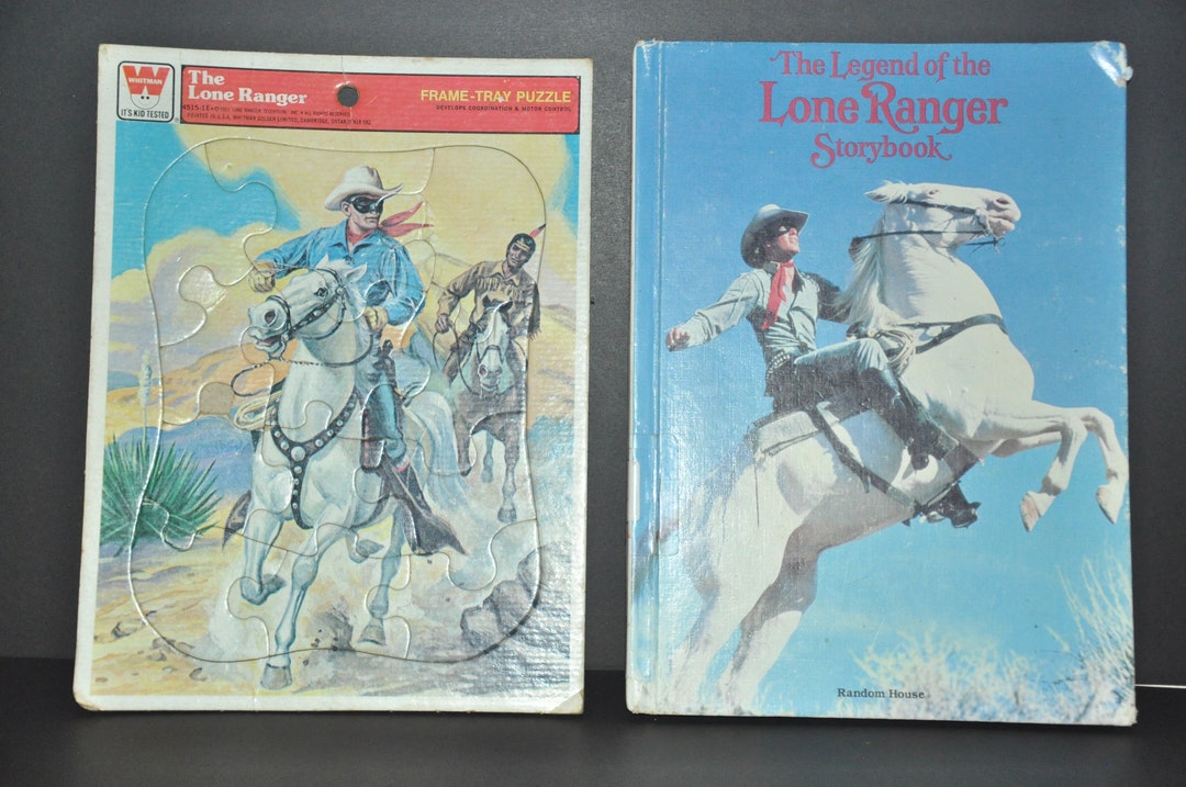 Legend of the Lone Ranger Storybook and Puzzle Vintage 1951 Frame Tray ...