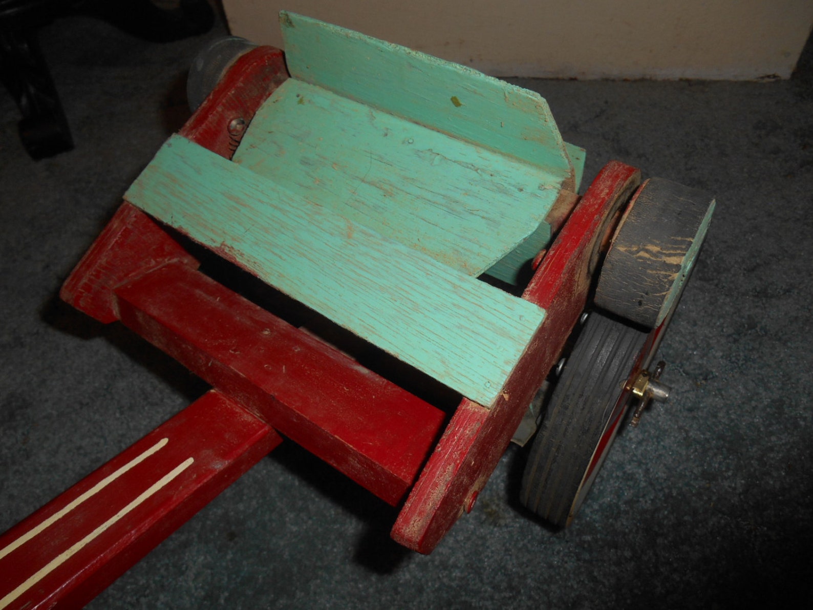 Antique Toy Folk Art Lawn Mower - Large - Etsy