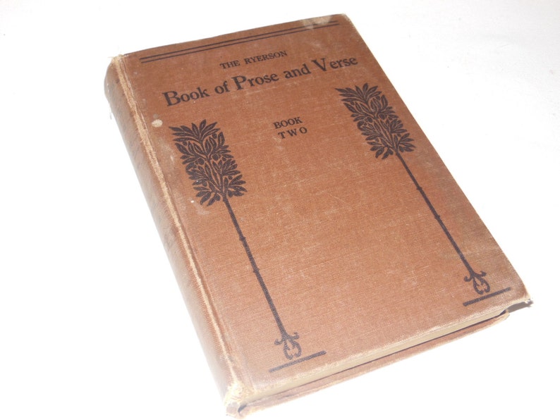 Vintagethe Ryerson Book of Prose and Verse Book Two Hardcover Textbook ...
