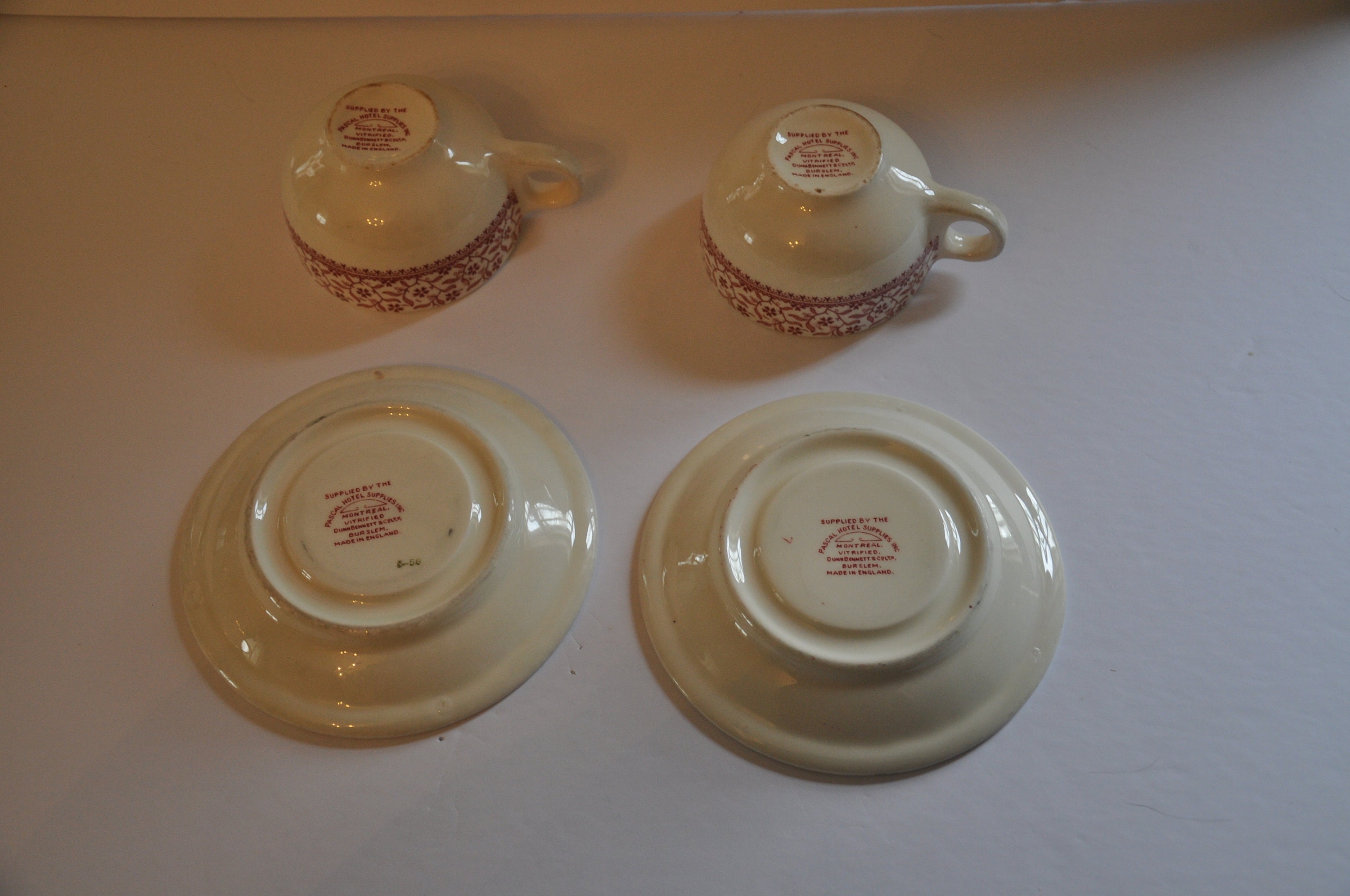 Vintage Restaurant Ware Dunn Bennett Hotel Ware Pascal Hotel Supplies ...
