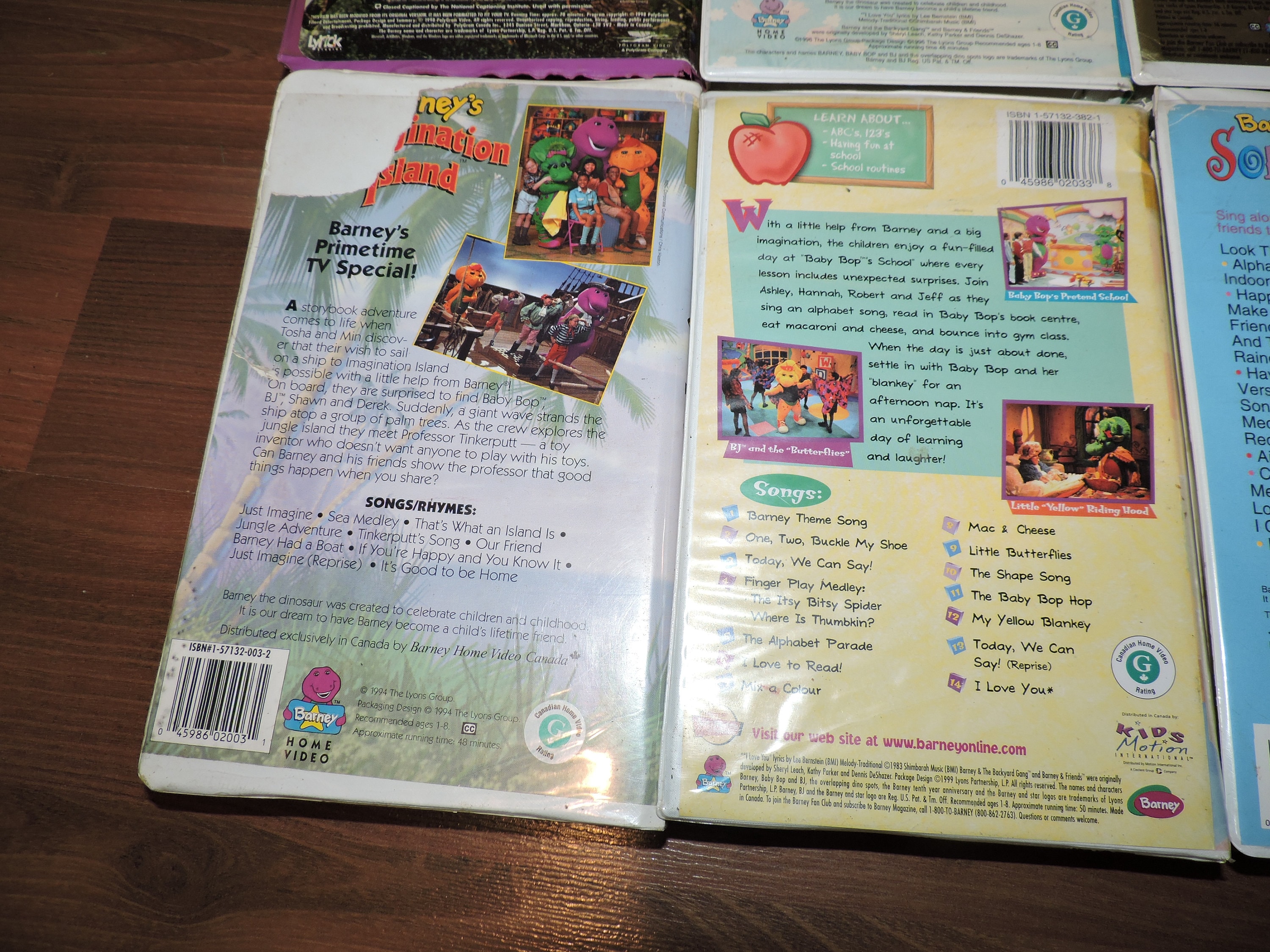 Lot of 8 Barney VHS Cassette Tapes | Etsy