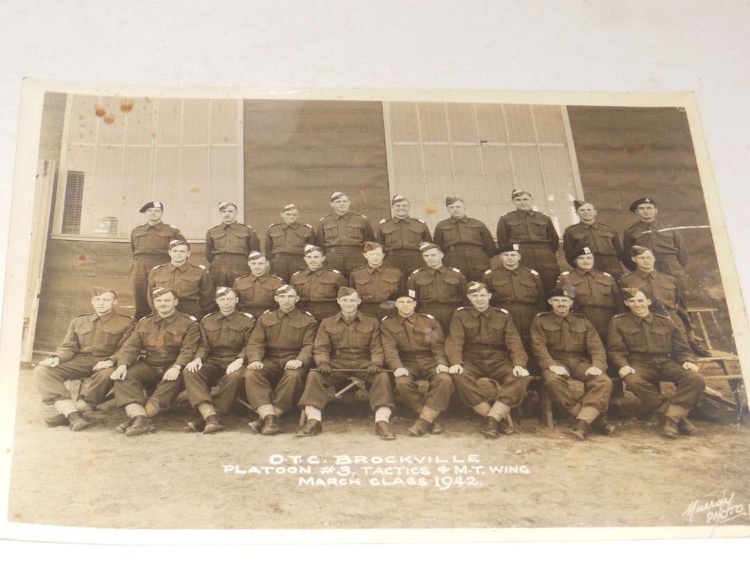 Vintage Army Photograph Picture Canadian Platoon 3 Tactics MT Wing 1942 ...