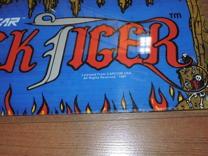 Original 1987 Vintage BLACK TIGER Arcade Video Game Marquee - Etsy
