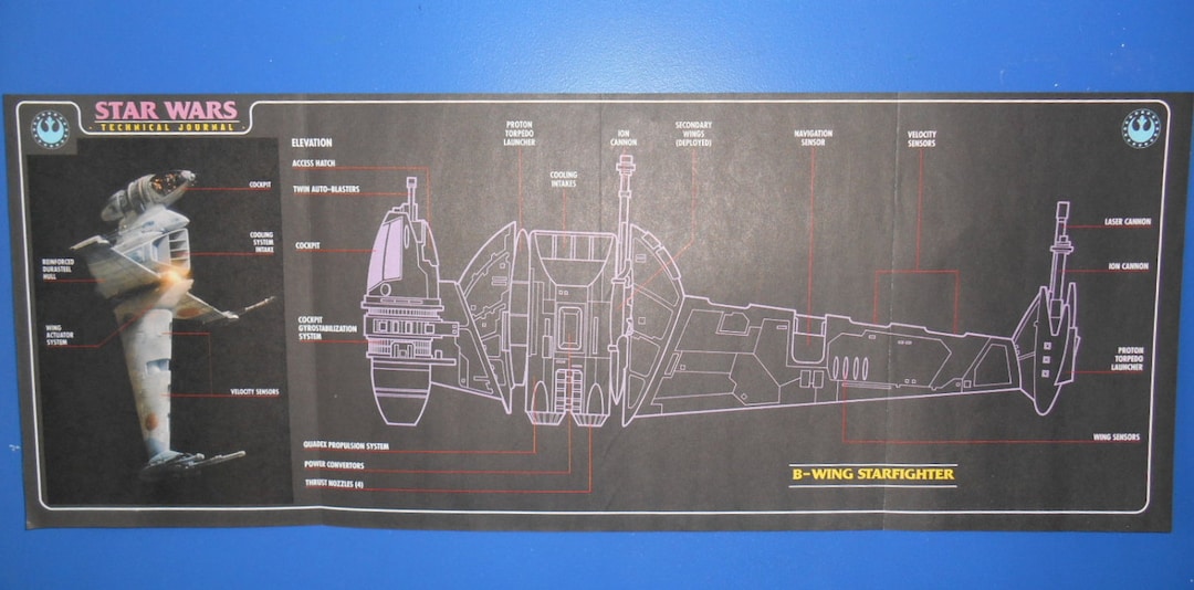 Star Wars B-wing Blueprint Schematic Poster - Etsy