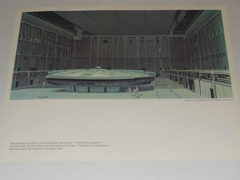 Millennium Falcon in Death Star Hangar 1977 Original Vintage Star Wars ...
