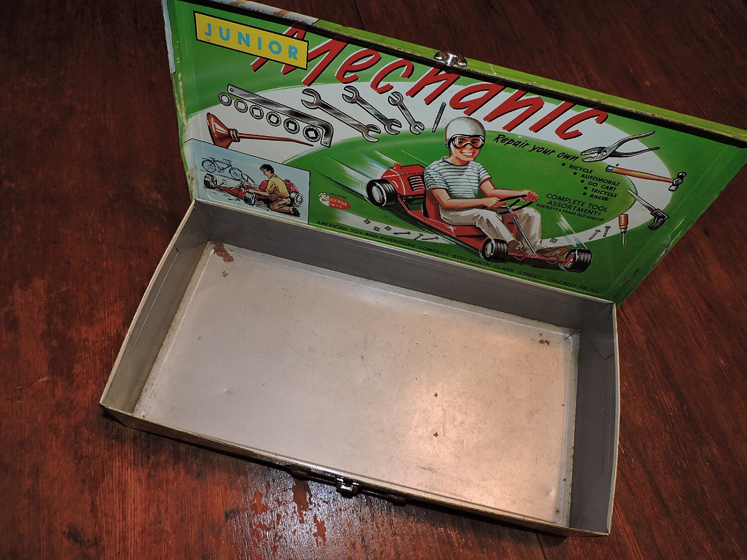1950s Junior Mechanic Metal Toy Box With Hinged Lid & Latch | Etsy