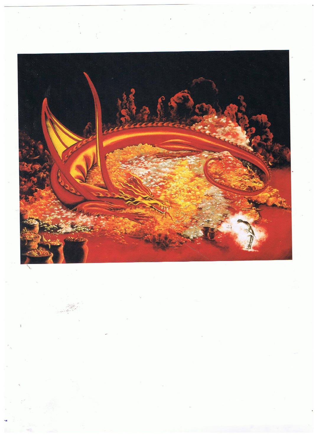 SMAUG & BILBO Vintage J.R.R. Tolkien Hobbit / LOTR Painting Print - Etsy