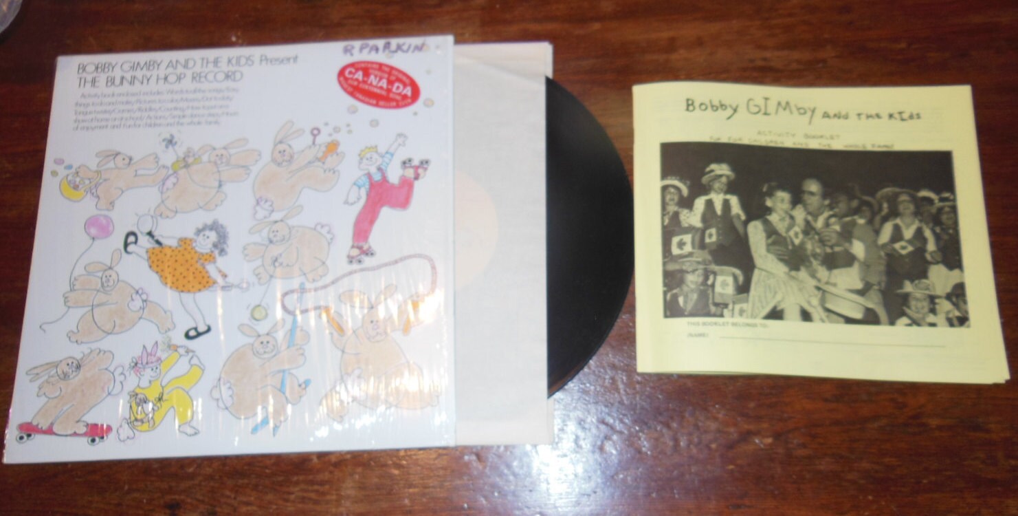 12" the Bunny Hop Record Bobby Gimby Ca-na-da Famous Canadian Song ...