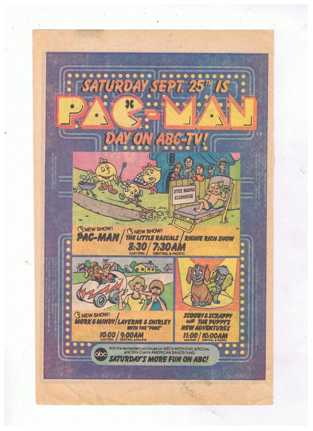 4x Vintage PAC-MAN Tv/video Game Ad - Etsy