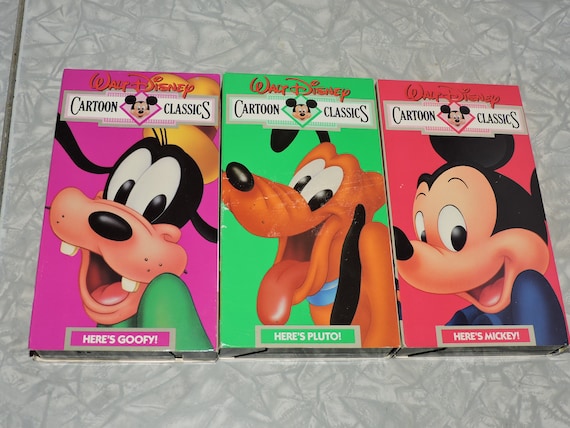 Lot of 3 Walt Disney Cartoon Classics 1980s VHS Cassette Tapes | Etsy