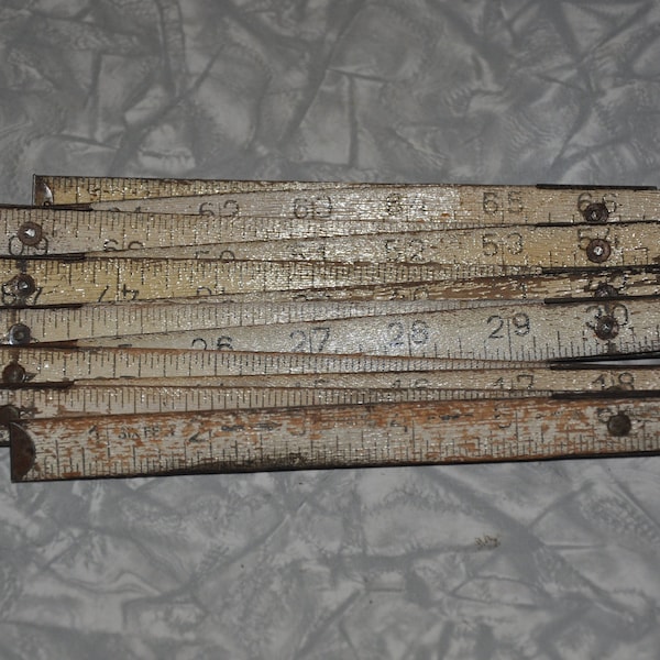 Antique Wood Folding Ruler - Etsy