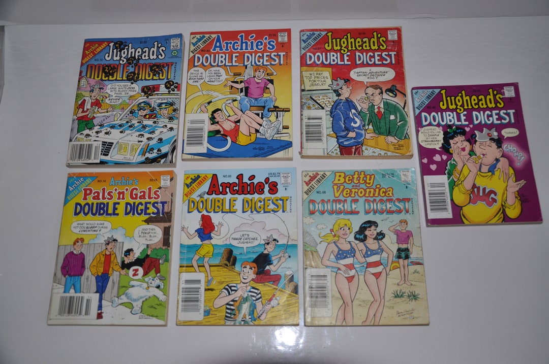 7 DOUBLE DIGEST Archie Comics Digest Vintage Softcover Comic Books - Etsy