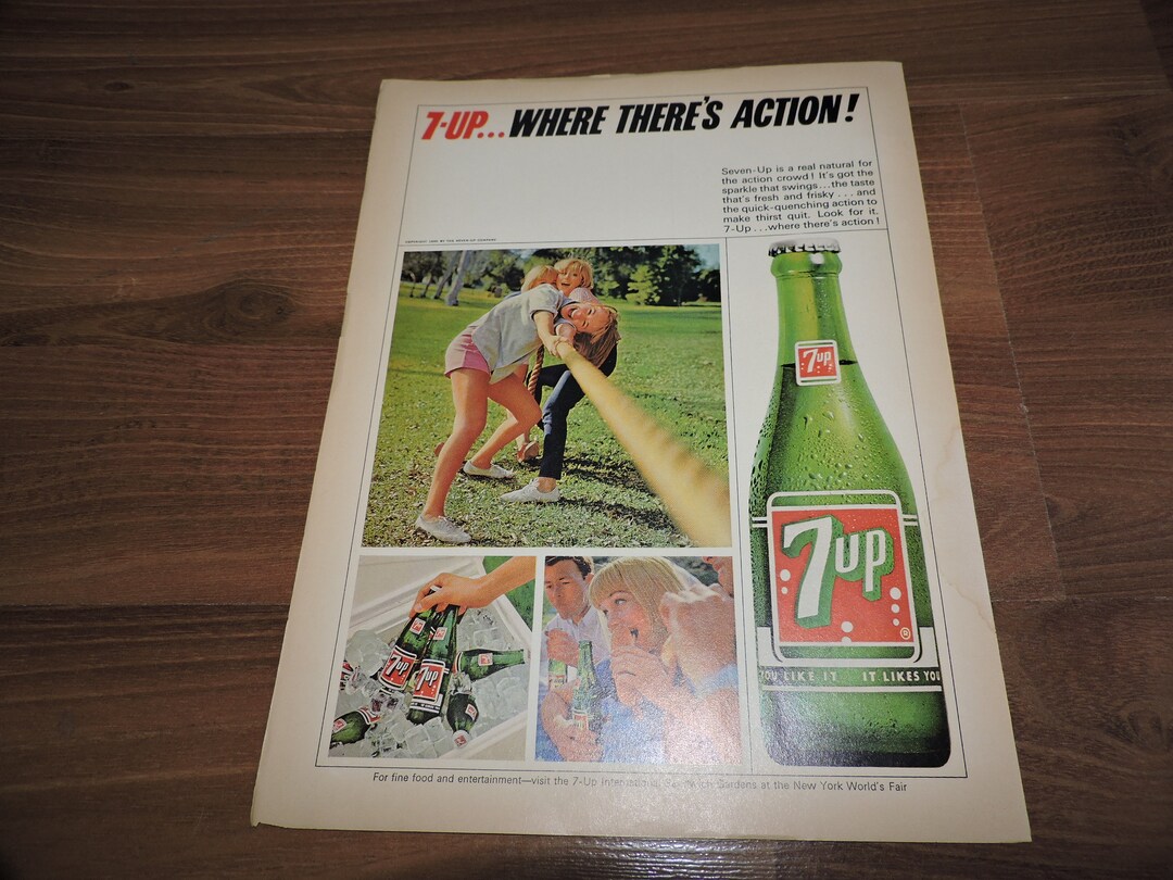 1960s Authentic 7UP Soda Print Advertisement - Etsy