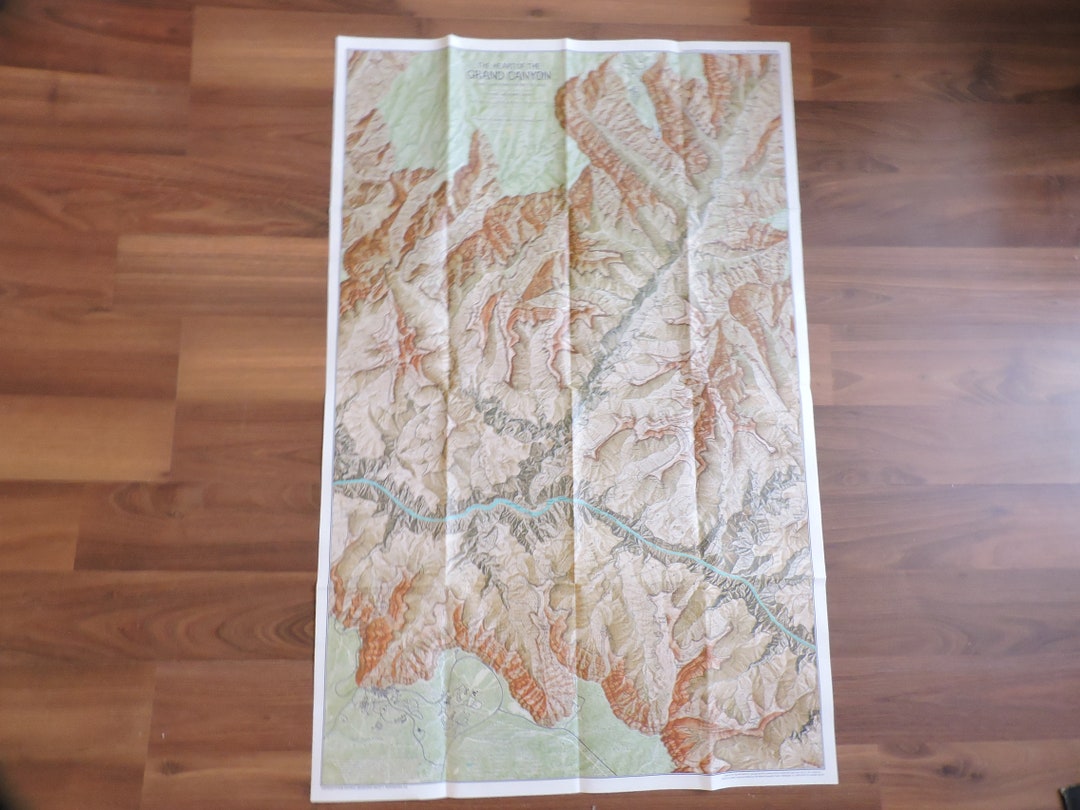 1978 the Heart of the Grand Canyon 2-sided National Geographic Society ...