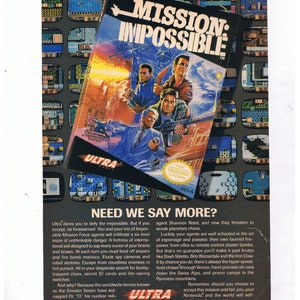 10x Vintage NES Nintendo Video Game Advertisements - Etsy