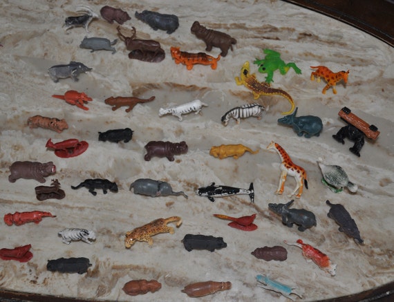 Lot of Vintage Plastic Wild Animal Toys Etsy Canada